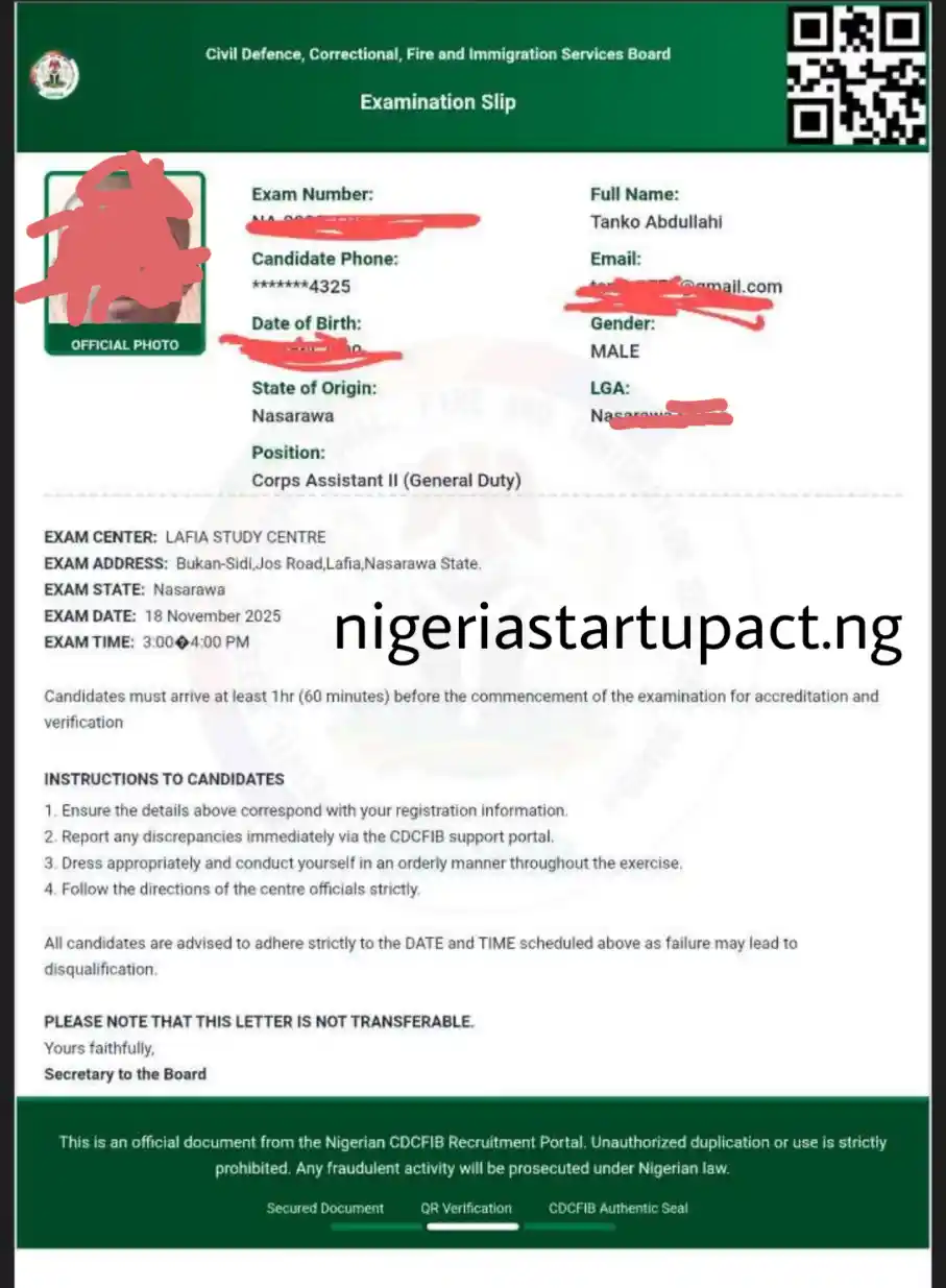 CDCFIB: how to retrieve examination slip for CBT schedule