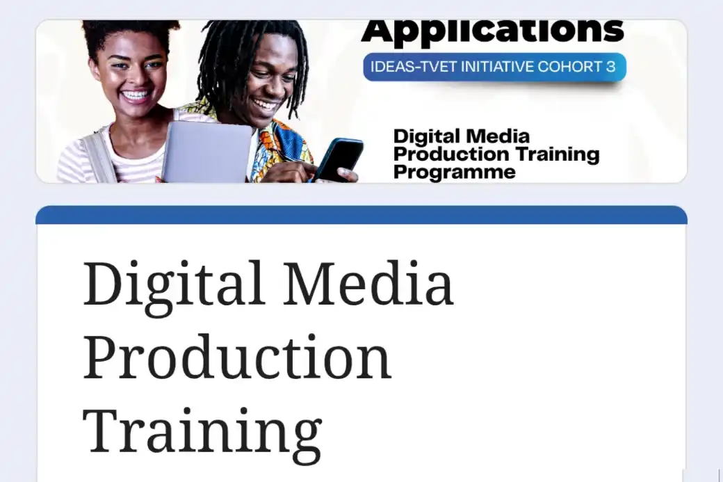 Apply for IDEAS-TVET Digital Media Production Training Programme ...